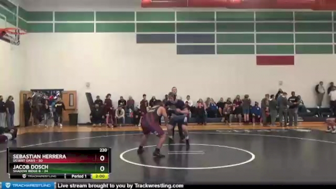 220 lbs Round 2 (4 Team) - Sebastian Herrera, Desert Oasis vs Jacob ...