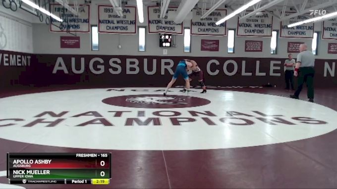165 lbs 1st Place Match - Nick Mueller, Upper Iowa vs Apollo Ashby ...