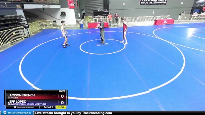 132 lbs Cons. Semi - Jamison French, USA Gold vs Jeff Lopez, Clovis ...