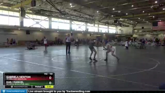 110 lbs Round 4 - Gabriela Newton, TN Girls USA Wrestling vs Kaili ...