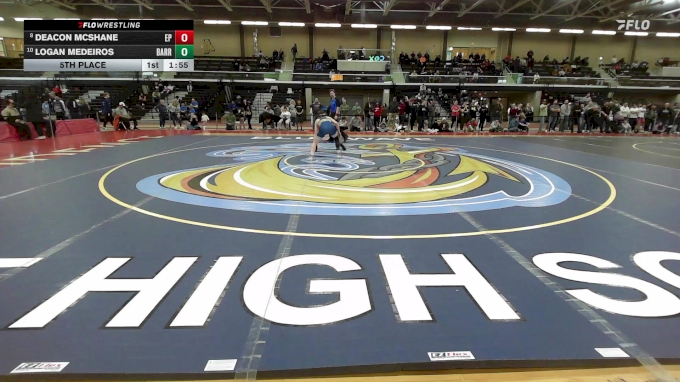 113 lbs 5th Place - Deacon McShane, East Providence vs Logan Medeiros ...