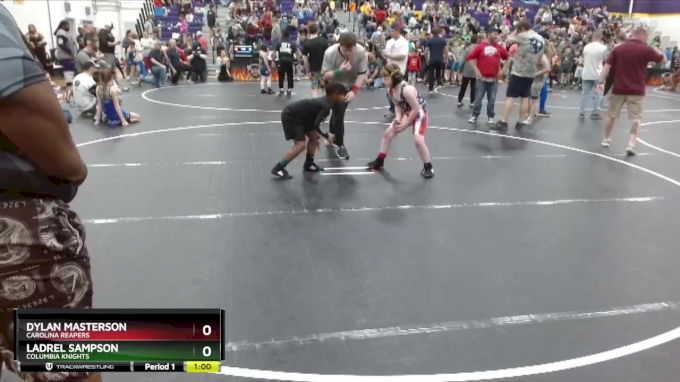 92 lbs Round 5 - Ladrel Sampson, Columbia Knights vs Dylan Masterson ...