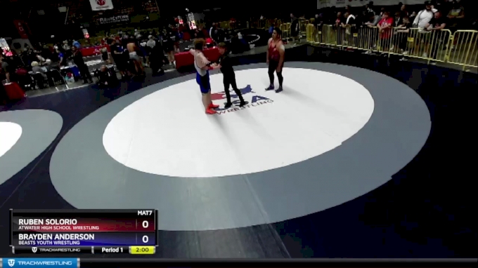 285 lbs Cons. Round 2 - Ruben Solorio, Atwater High School Wrestling vs ...