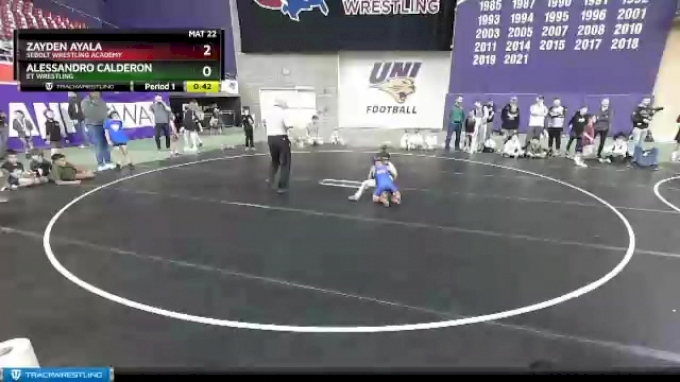 53 lbs Champ. Round 1 - Alessandro Calderon, ET Wrestling vs Zayden ...
