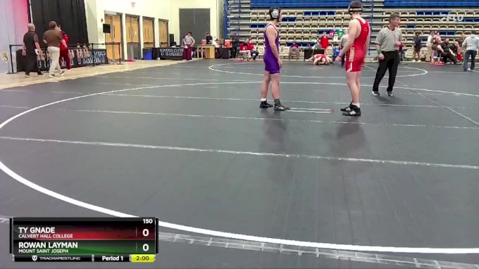 150 lbs Champ. Round 1 - Ty Gnade, Calvert Hall College vs Rowan Layman ...