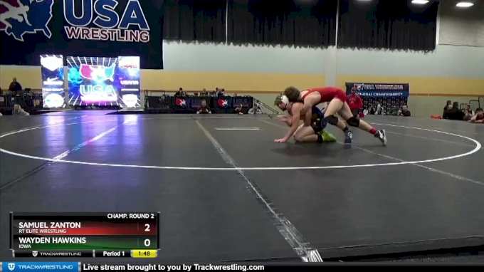 150 lbs Champ. Round 2 - Wayden Hawkins, Iowa vs Samuel Zanton, RT ...