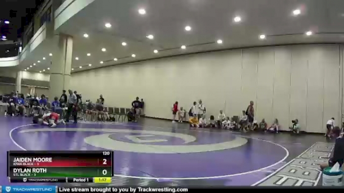 120 lbs Round 1 (16 Team) - Jaiden Moore, Iowa Black vs Dylan Roth, STL ...
