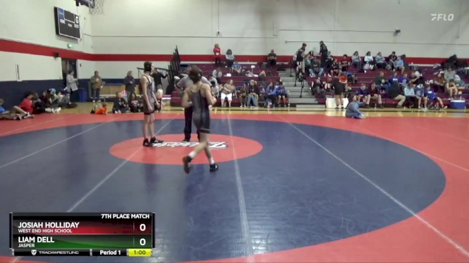 113 lbs 7th Place Match - Liam Dell, Jasper vs Josiah Holliday, West ...