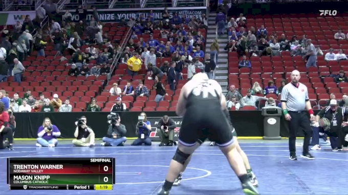 1A-285 lbs Semifinal - Mason Knipp, Columbus Catholic vs Trenton Warner ...