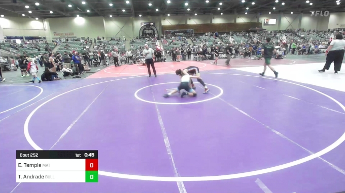 95 lbs Consi Of 8 #2 - Ethan Temple, Mat Time vs Timothy Andrade ...