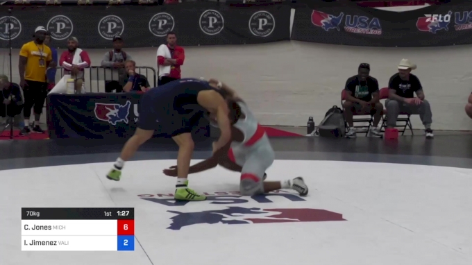 70 kg Rnd Of 32 - Clayton Jones, Michigan Wrestling Club vs Isaias Jimenez, Valiant Wrestling Club