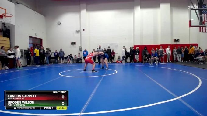 165 lbs Champ. Round 1 - Broden Wilson, Western Boone vs Landon Garrett ...