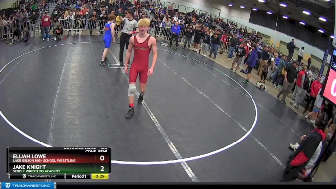 120 lbs Cons. Semi - Elijah Lowe, Lake Gibson High School Wrestling vs ...