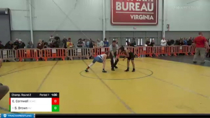 77 lbs Champ. Round 2 - Sincere Brown, MOBC Lions * vs Eli Cornwell, 84 ...