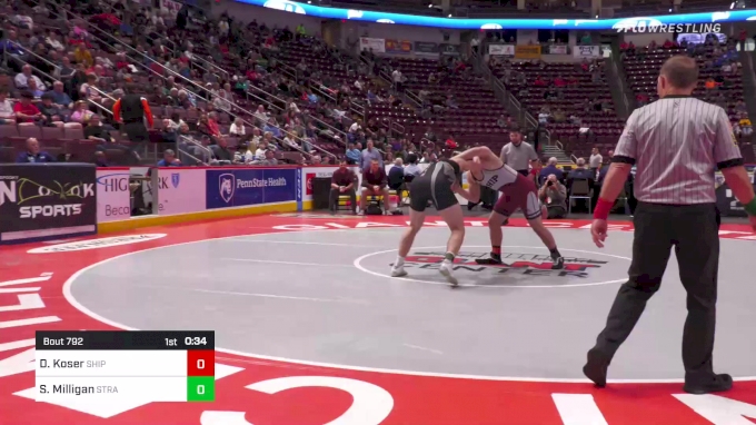 189 lbs Consi Of 8 #1 - Diesel Koser, Shippensburg vs Sam Milligan ...