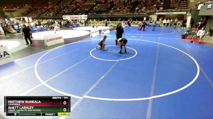 144 lbs Cons. Round 2 - Matthew Ruhkala, California vs Rhett Lashley ...