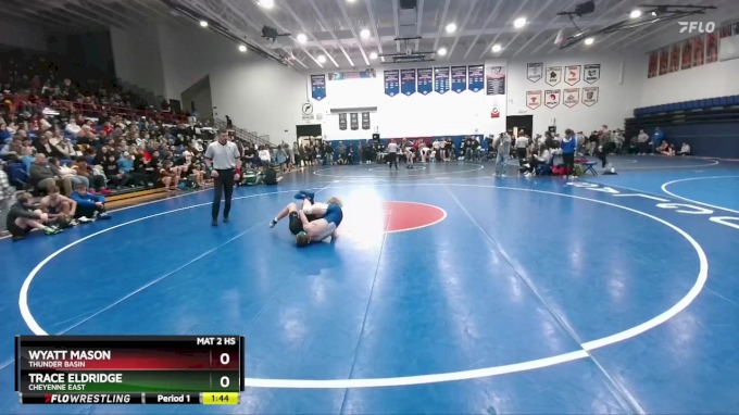 120 lbs Champ. Round 2 - Trace Eldridge, Cheyenne East vs Wyatt Mason ...