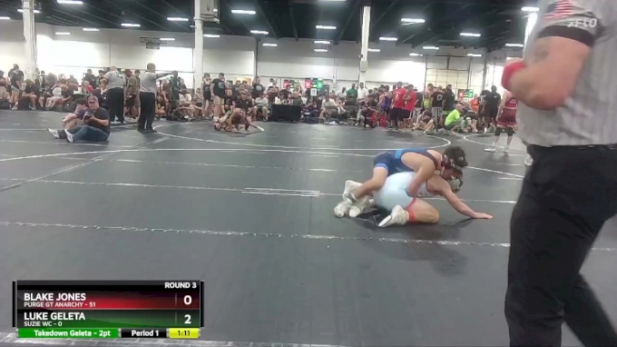 157 lbs Round 3 (6 Team) - Blake Jones, Purge GT Anarchy vs Luke Geleta ...