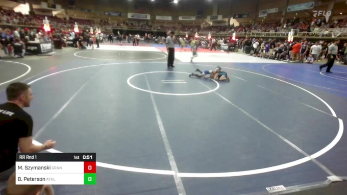 50 lbs Rr Rnd 1 - Miles Szymanski, Grandview Wolves WC vs Brax Peterson ...