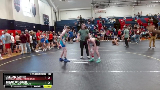 136 lbs Round 3 - Jullian Barnes, Northeast Georgia Mat Monstars vs ...