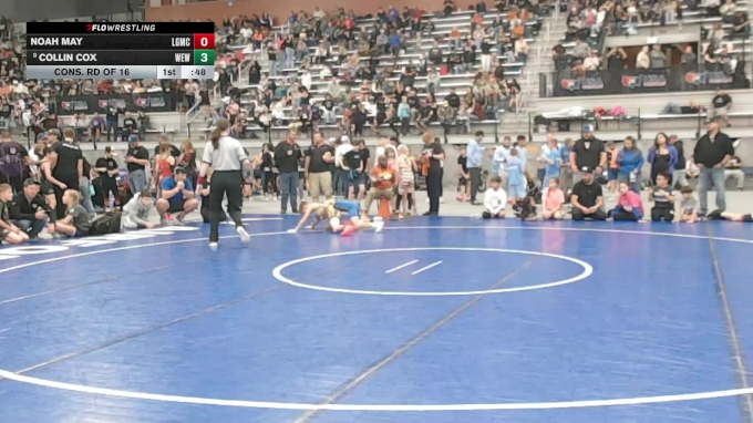 80 lbs Cons. Rd Of 16 - Noah May, La Grande Mat Club vs Collin Cox ...