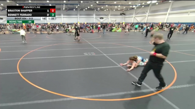 113 lbs Champ. Round 3 - Braxton Shaffer, Unattached vs Bennett Ferraro ...