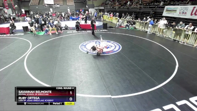 118 lbs Cons. Round 4 - Savannah Belmonte, Revival School Of Wrestling ...