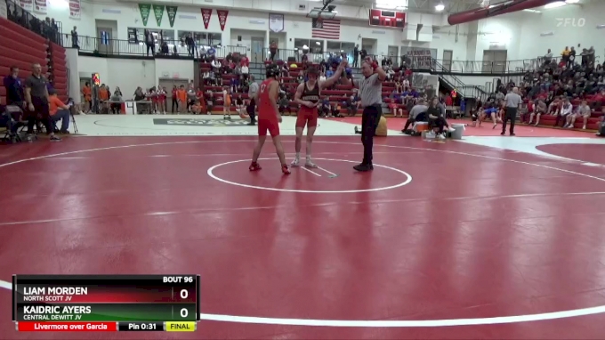 132 lbs Cons. Round 1 - Kaidric Ayers, Central DeWitt JV vs Liam Morden ...