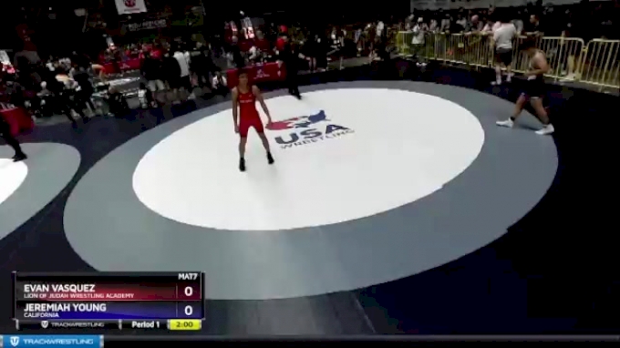 130 lbs Champ. Round 1 - Evan Vasquez, Lion Of Judah Wrestling Academy ...