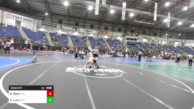78 lbs Consi Of 4 - Benjamin Baca, Pikes Peak Warriors vs Alden Luis ...