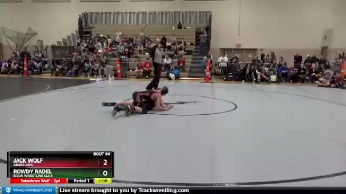 110 lbs Quarterfinal - Jack Wolf, Grapplers vs Rowdy Radel, Bison ...