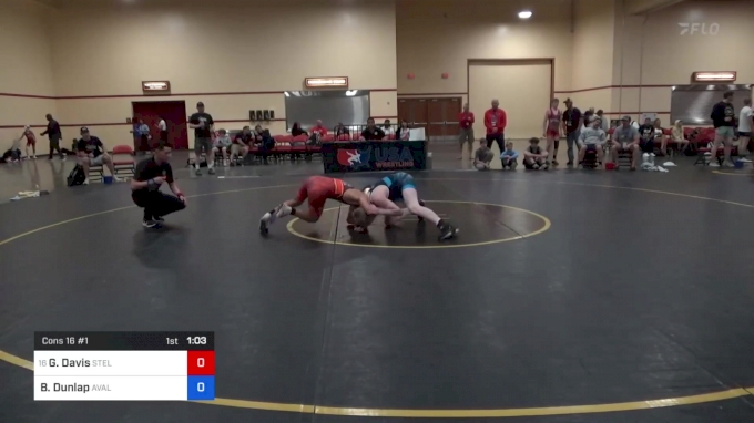 57 kg Cons 16 #1 - Grayson Davis, Steller Trained Wrestling vs Ben ...