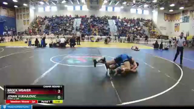 132 lbs Champ. Round 1 - Brock Weaver, Camden vs Jovan Vukajlovic, CFWA @ LHP