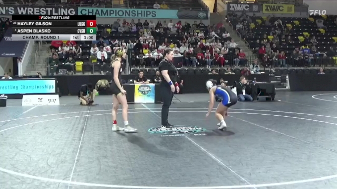 124 lbs Champ. Round 1 - Aspen Blasko, Grand Valley State vs Hayley ...