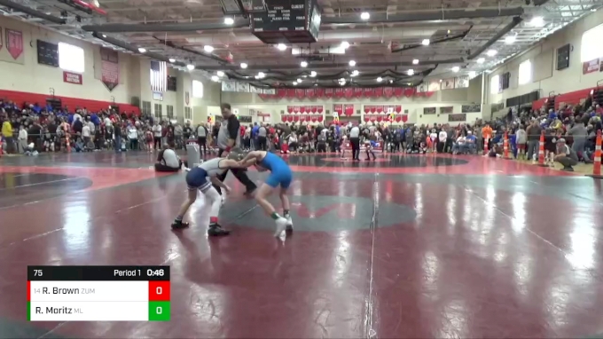 75 lbs Cons. Round 2 - Rylan Brown, Zumbrota-Mazeppa vs Rylan Moritz ...