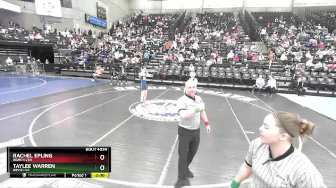 4A 120 lbs Champ. Round 1 - Rachel Epling, Bear River vs Taylee Warren ...