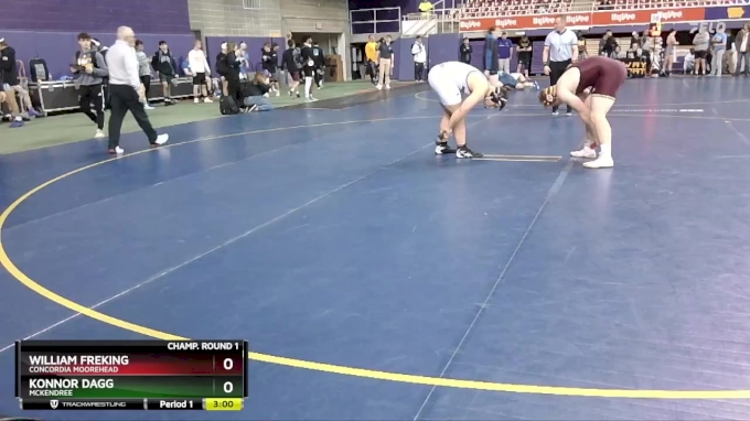 285 lbs Champ. Round 1 - William Freking, Concordia Moorehead vs Konnor ...