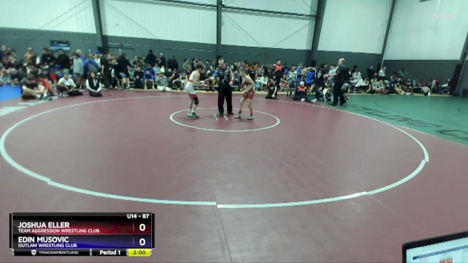 87 lbs Semifinal - Joshua Eller, Team Aggression Wrestling Club vs Edin ...