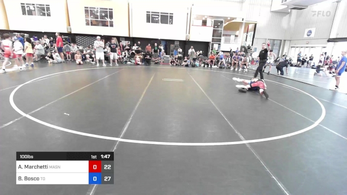 100 lbs Quarterfinal - Alex Marchetti, Mat Assassins Red vs Brenden ...