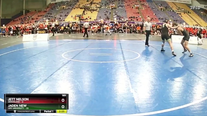 165 lbs Round 1 (16 Team) - Jett Nelson, Graceland vs Jaden New, Life ...