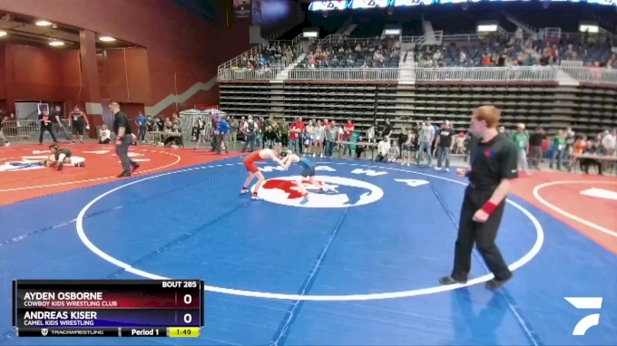 83 lbs Quarterfinal - Ayden Osborne, Cowboy Kids Wrestling Club vs ...