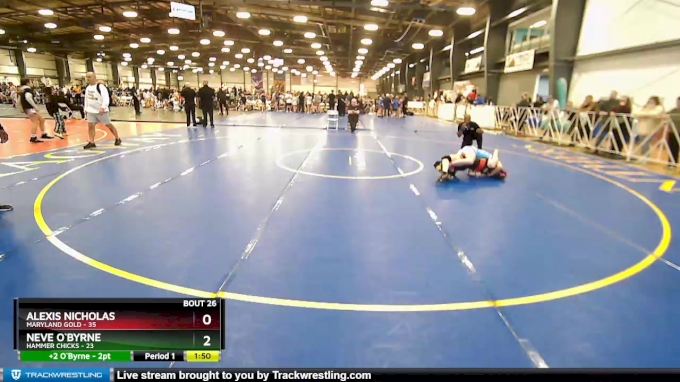 116 lbs Rd# 7- 9:00am Saturday - Alexis Nicholas, Maryland Gold vs Neve ...