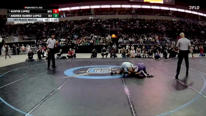 4A 114 lbs 1st Place Match - Andres Rambo Lopez, West Las Vegas vs ...