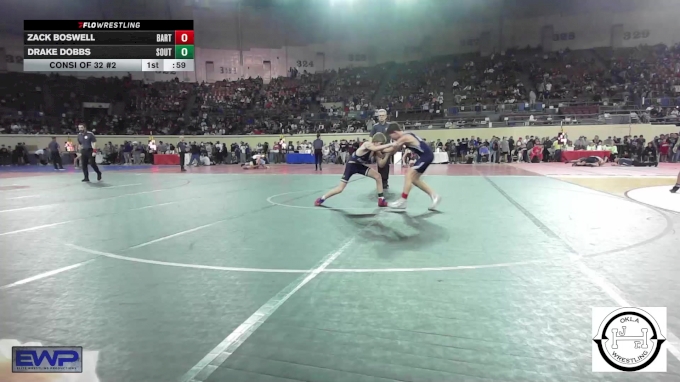 94 lbs Consi Of 32 #2 - Zack Boswell, Bartlesville JH vs Drake Dobbs ...