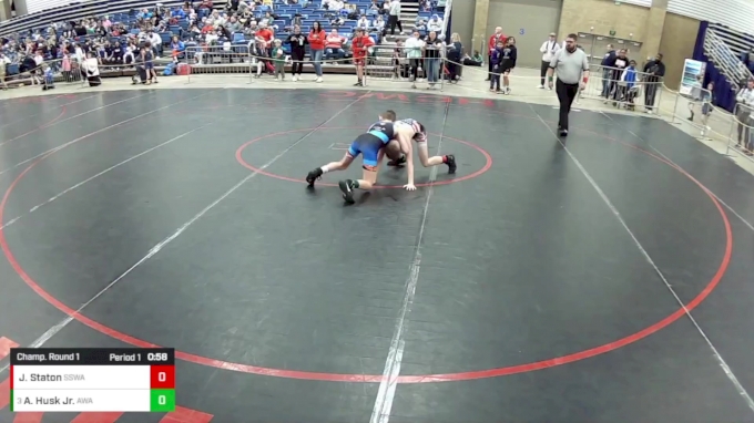 12U Boys - 70 lbs Champ. Round 1 - Adam Husk Jr., Askren Wrestling Academy vs Jordan Staton ...
