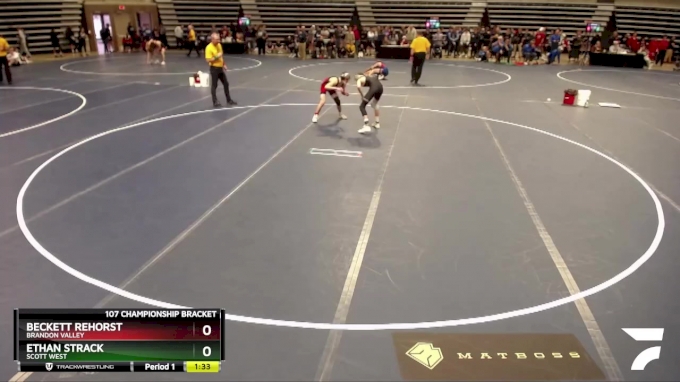 107 Championship Bracket Champ. Round 3 - Ethan Strack, Scott West vs ...