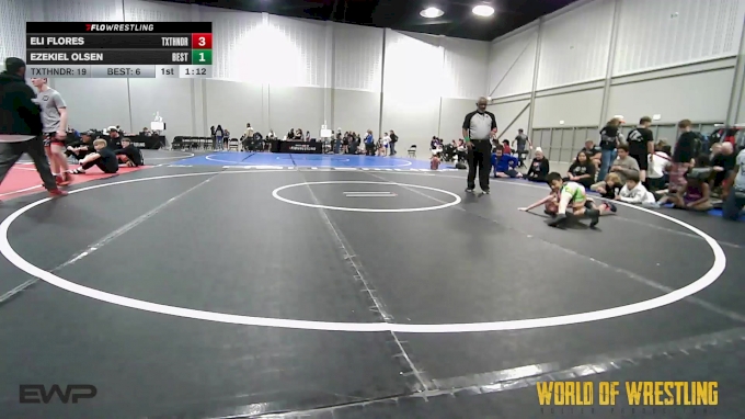 55 lbs Rr Rnd 3 - Eli Flores, Texas Thunder vs Ezekiel Olsen, Best Trained 9U