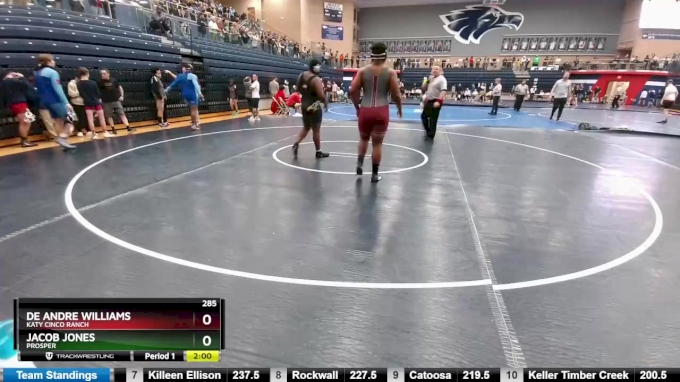 285 lbs Cons. Round 1 - Jacob Jones, Prosper vs De Andre Williams, Katy ...