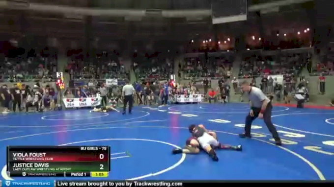 75 lbs Round 1 - Viola Foust, Tuttle Wrestling Club vs Justice Davis ...