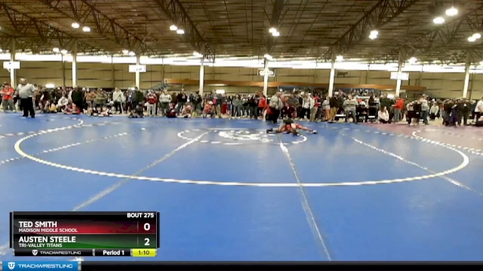 105 lbs Champ. Round 2 - Ted Smith, Madison Middle School vs Austen ...